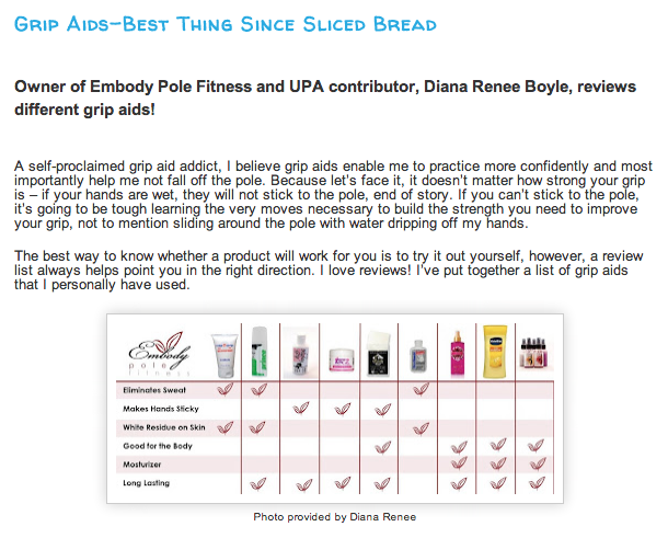 Reviews: Pole Dance Grip Aids